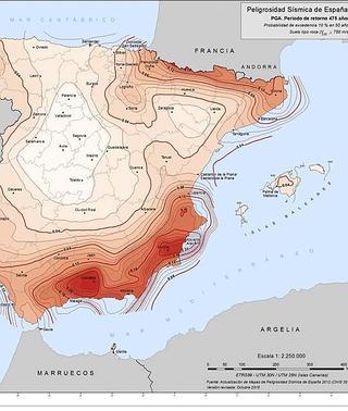 El Instituto Geográfico Nacional añade valores al mapa de peligrosidad ...